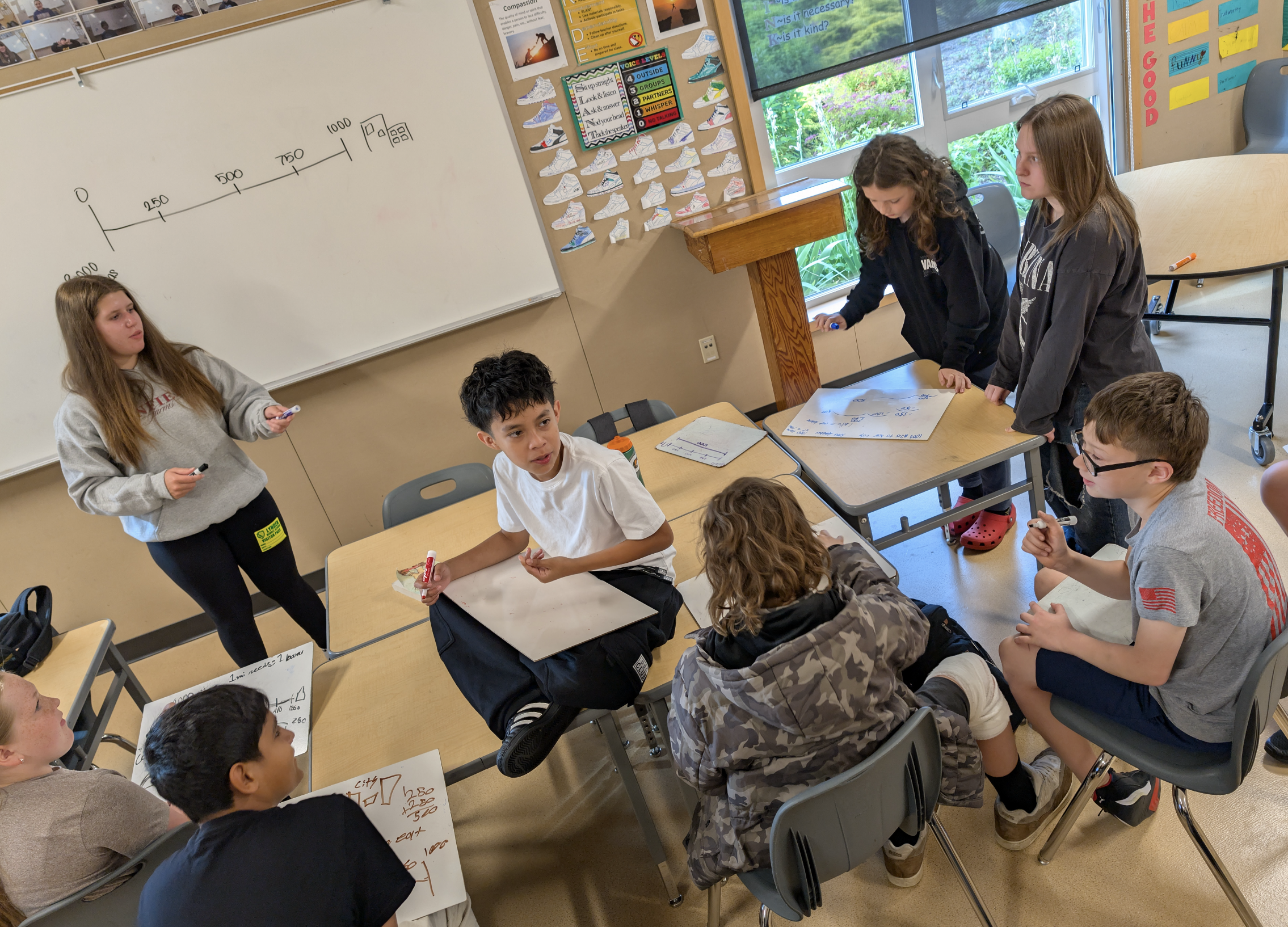 LHS AP Calculus Students Connecting at LMS – Lynden Middle School