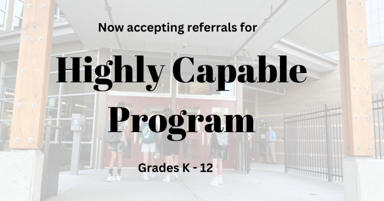 Now Accepting Referrals for Highly Capable Program – Lynden School District